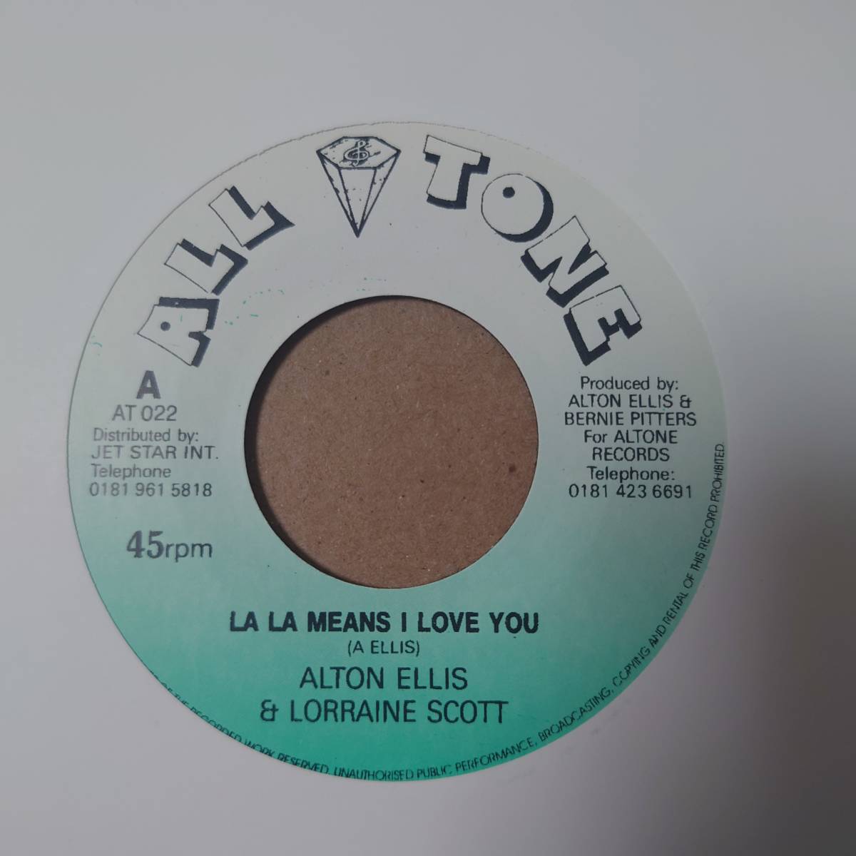 レア Alton Ellis & Lorraine Scott - La La Means I Love You // All Tone 7inch / Lovers(レゲエ)｜売買された ...