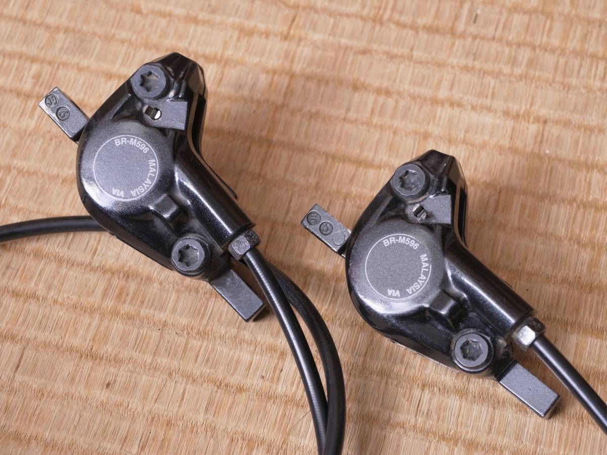 SHIMANO DEORE シマノ ディオーレ BL-MT500 BR-M596 ブレーキレバー＆キャリパーセット メタルパッド(ディスク ...