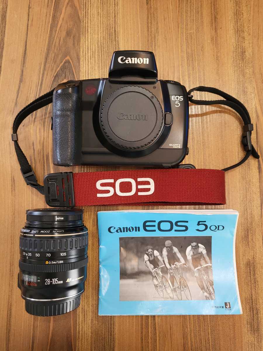 Canon EOS 5QD フィルムカメラ//Canon ULTRASONIC EF28-105mmレンズ付き 現状渡し(キヤノン)｜売買され ...