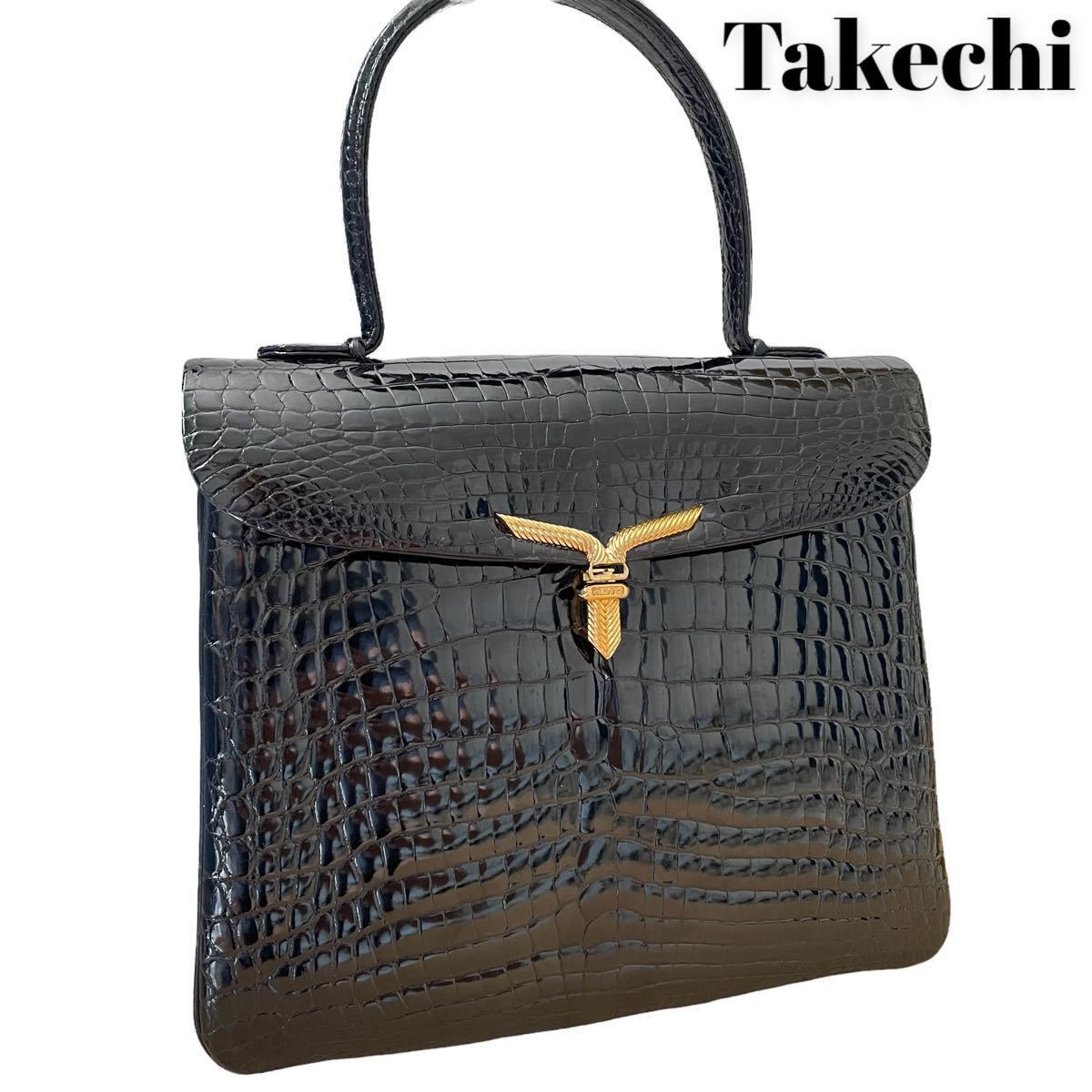 1円スタート 極 Takechi 武智 クロコダイル シャイニングクロコ センター取り ゴールド金具 ハンドバッグ 縦スライドロック(クロコダイル)｜売買されたオークション情報、yahooの ...