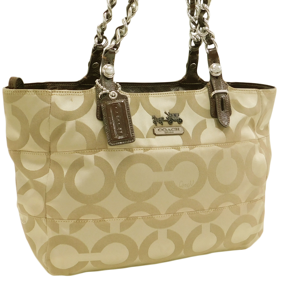1円 コーチ ショルダーバッグ キャンバス オプアート ブラウン系 レディース 14133 COACH Bss(その他)｜売買された ...