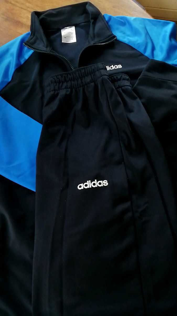adidas ジャージ上下 160 ネイビーブラック＆ブルー i22(140（135～144cm）)｜売買されたオークション情報、yahooの ...