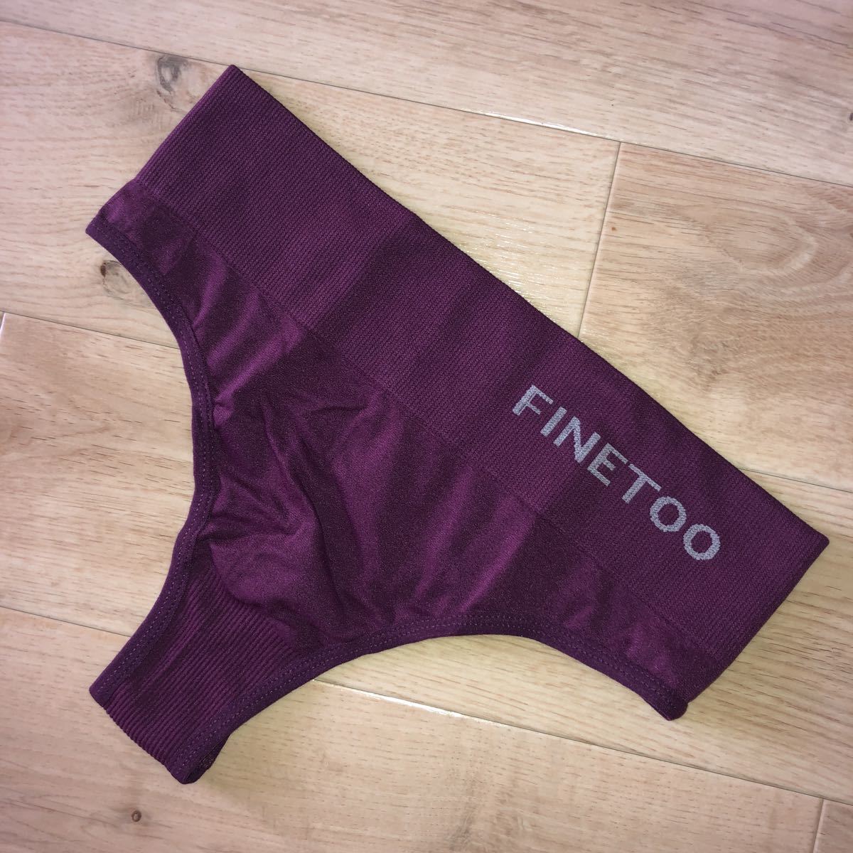 FINETOO Tバック ショーツ 下着 パープル 紫 アンダーショーツ ブラジリアン ビキニ M パンツ パンティ ジム ヨガ トレーニング ...