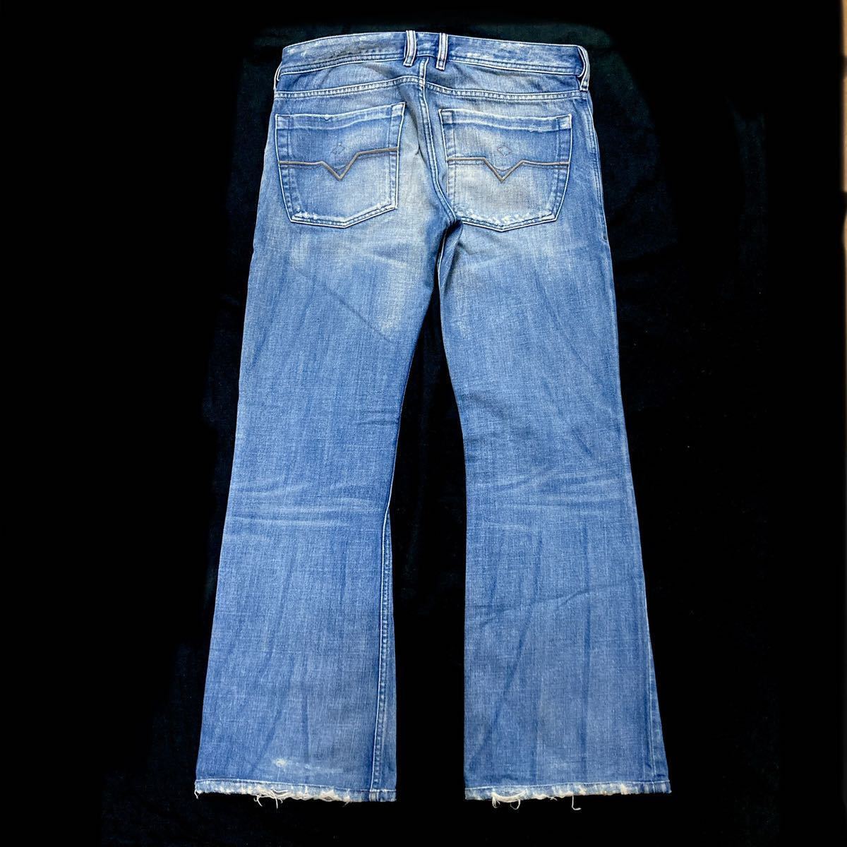 正規品 DIESEL ディーゼル ZATHAN ブーツカット ジーンズ デニム W31 イタリア製 インディゴ(W31)｜売買された ...