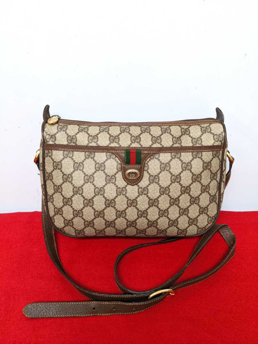 極 Gucci シェリーライン ビンテージショルダーバッグ レア 廃盤(オールドグッチ)｜売買されたオークション情報、yahooの商品情報をアーカイブ公開 - オークファン（aucfan.com）