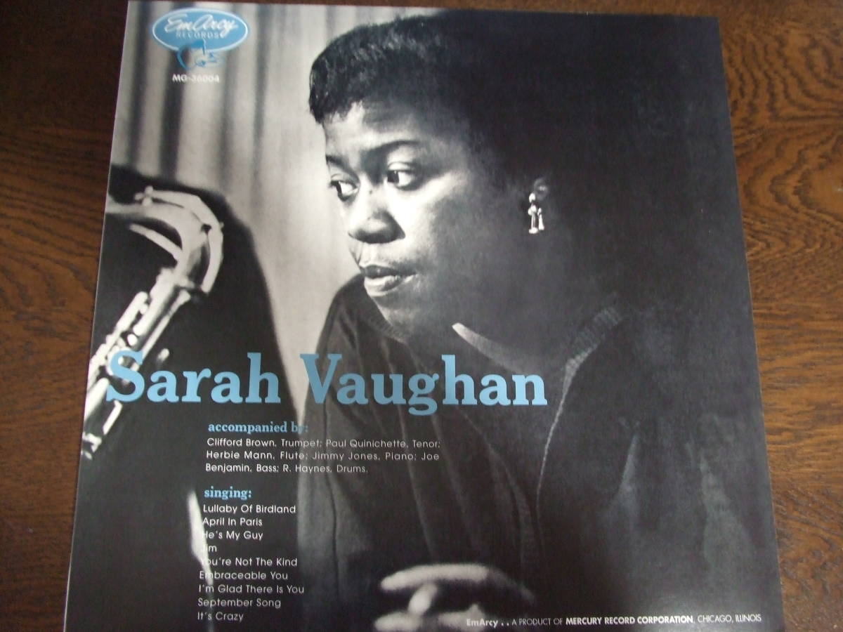 Sarah Vaughan/SARAH BVAUGAN MG-36004 重量盤(ボーカル)｜売買されたオークション情報、yahooの商品情報 ...