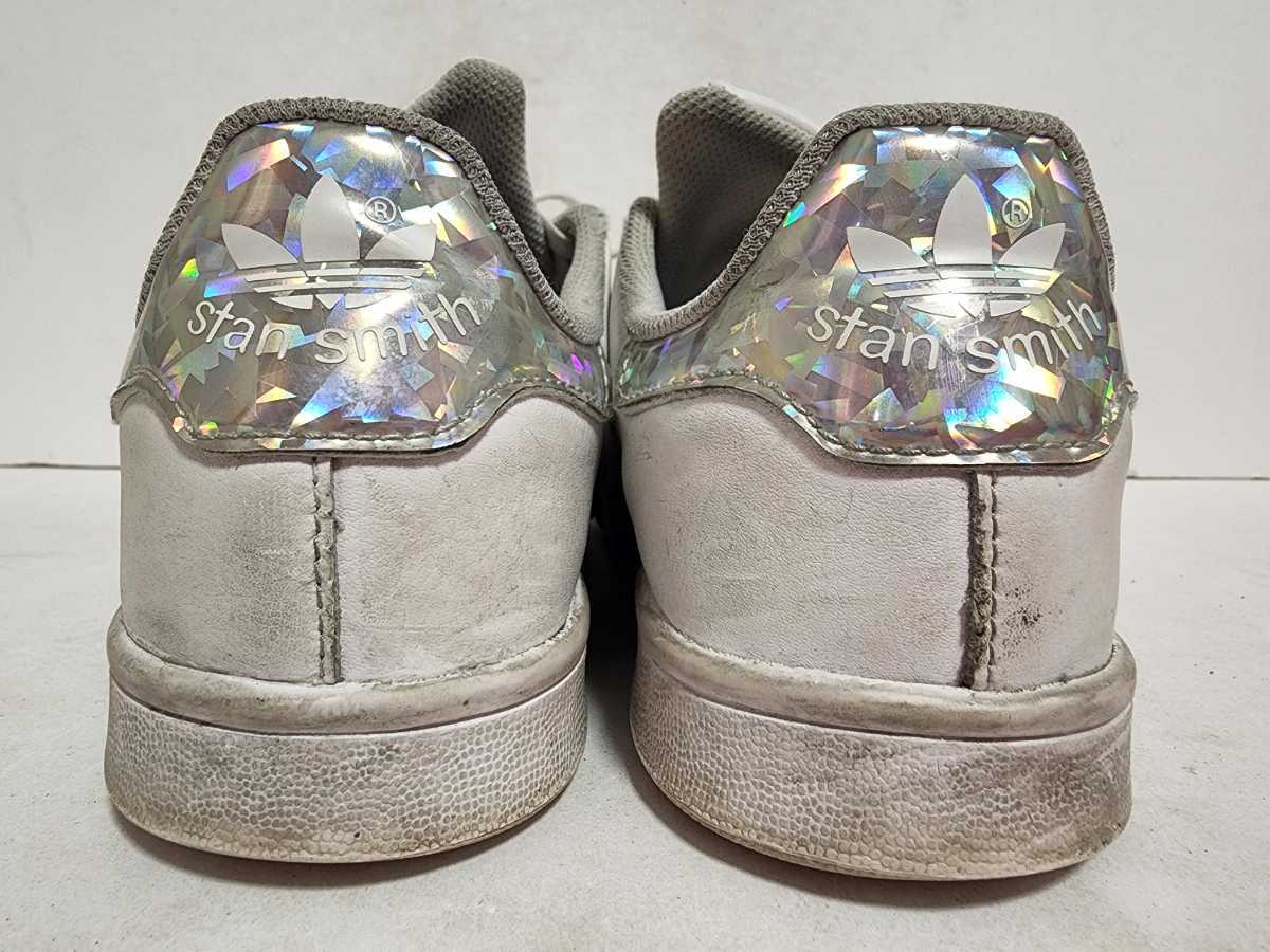 女の子 アディダス adidas スタンスミス J STIAN SMITH J EE8483 ホワイト×シルバー 24.0cm 高校生 品 ...