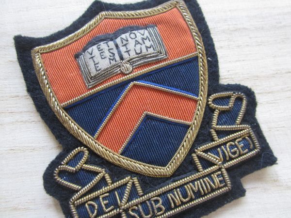 80s 銀 金 モール DEI SUB NUMINE VIGET プリンストン大学 エンブレム ワッペン/ブレザー IV アイビールック 大学 ...