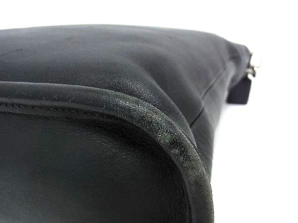 1円 COACH コーチ 9432 オールドコーチ USA アメリカ製 レザー ショルダーバッグ クロスボディ 斜め掛けかばん ブラック系 ...