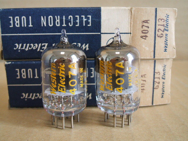 WESTERN ELECTRIC 双3極管407A 1960年代2本セット WE396Aの20V管(真空管)｜売買されたオークション情報 ...