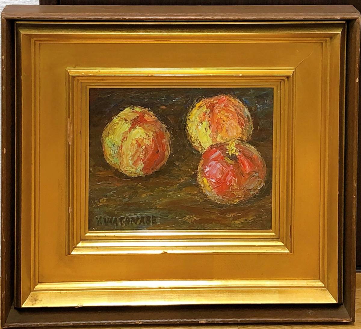 渡辺祐一郎 ざくろ 柘榴 油彩 油絵 F4 静物画 額装⑨ 1641-1(静物画)｜売買されたオークション情報、yahooの商品情報をアーカイブ公開 - オークファン（aucfan.com）