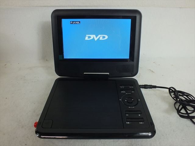 TEES ティーズ PDVD-W727-BK ワンセグTV付ポータブルDVDプレーヤー7インチ 取扱説明書有り 元箱付き リモコン有り ...