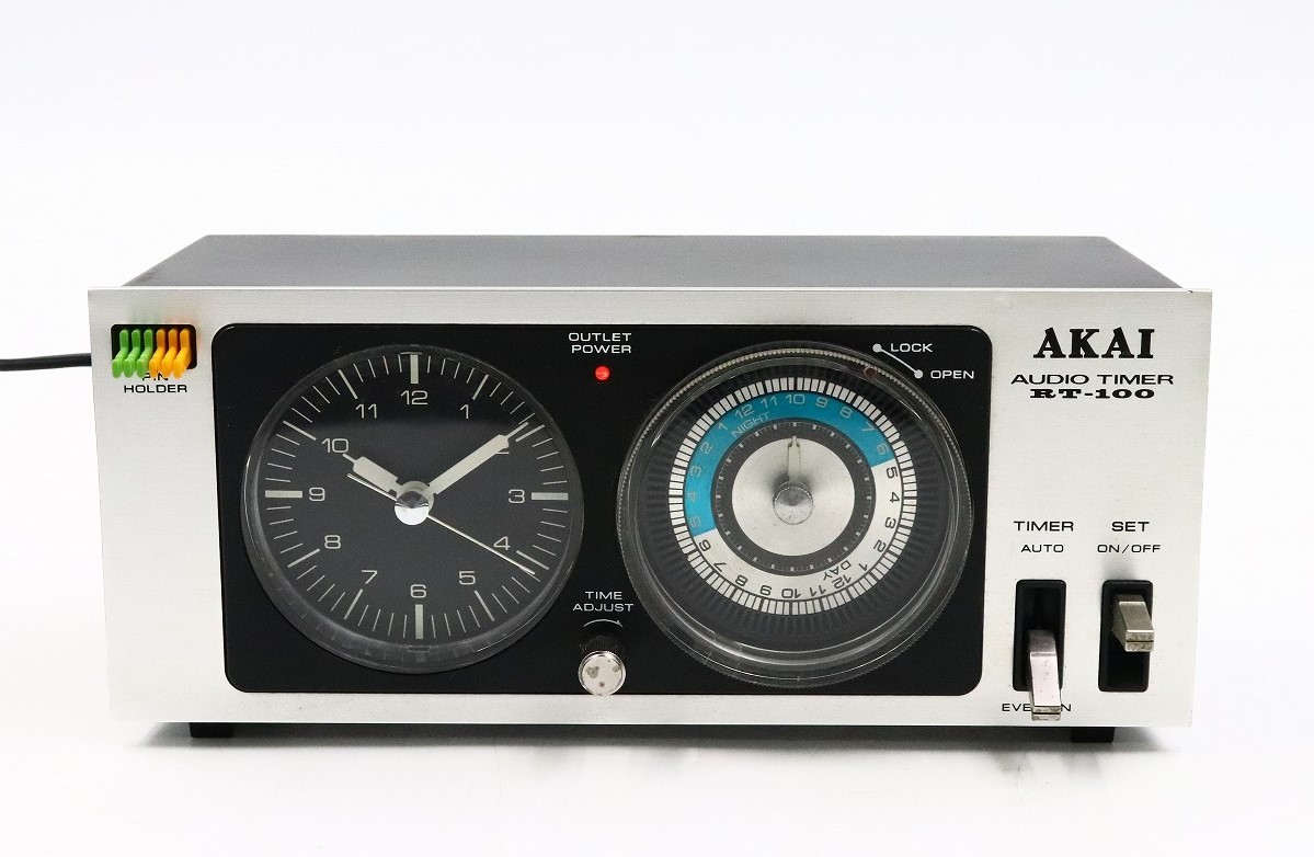 ト長 AKAI アカイ 赤井電機 オーディオタイマー AUDIO TIMER RT-100 昭和レトロ 通電OK 動作未確認 ...