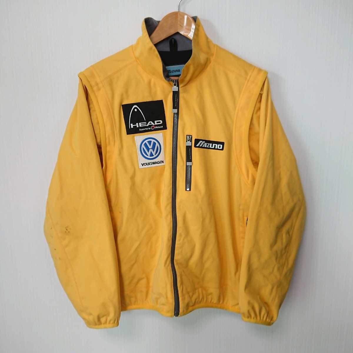 MIZUNO ミズノ BREATH THERMO ブレスサーモ ナイロンジャケット 吸湿発熱素材 イエロー メンズ L/gg1906(ミズノ)｜売買されたオークション情報、yahooの商品情報 ...