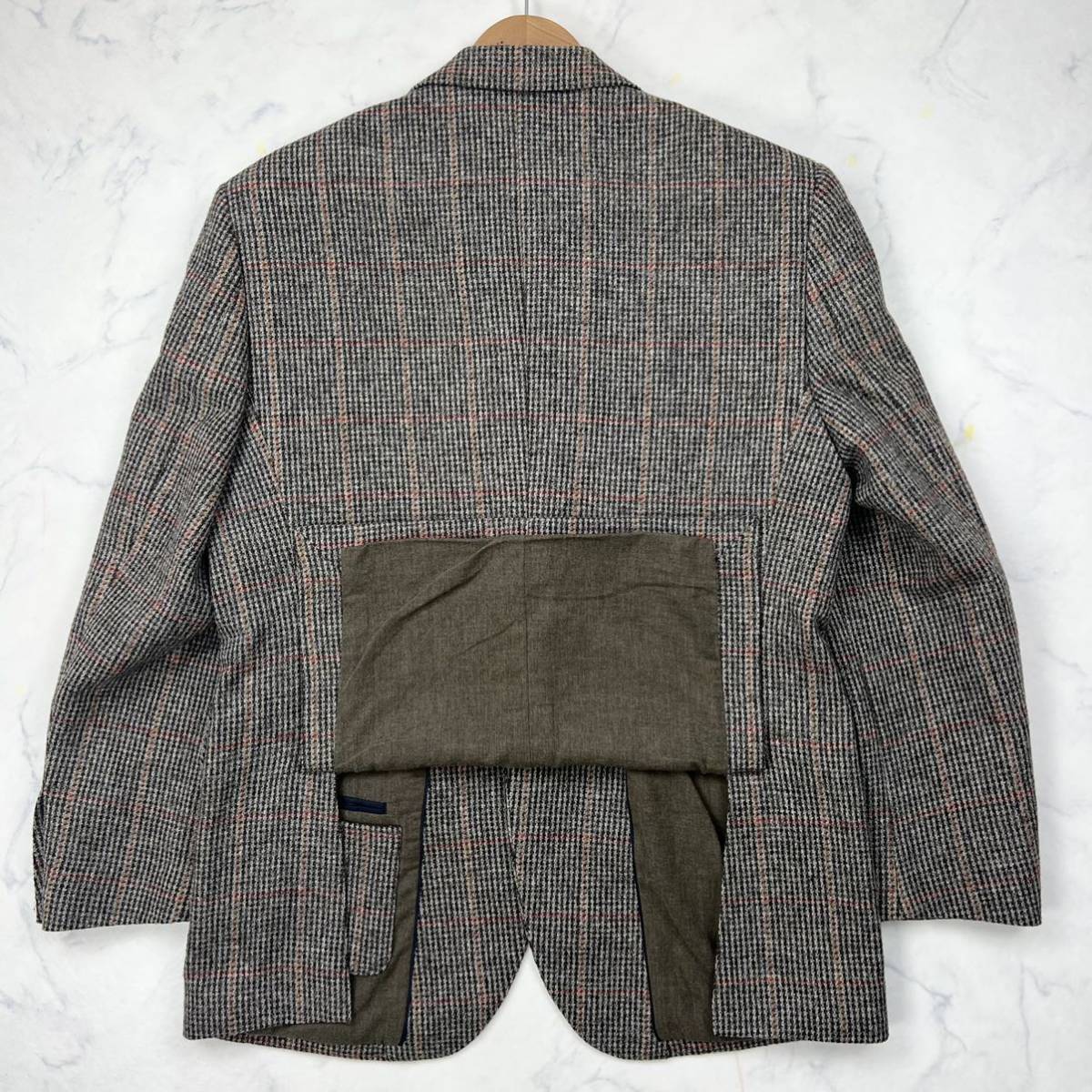 D31 Tern MOON社生地 くるみボタン ツイード ウール100% テーラードジャケット ウインドウペン ブラウン AB5 M ターン 英国製生地(Mサイズ)｜売買されたオークション情報 ...
