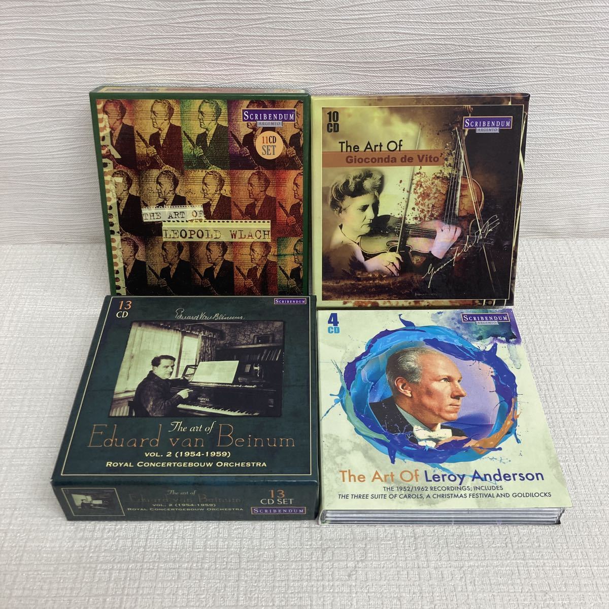 I1019A4 SCRIBENDUM クラシック CD BOX 4点セット/THE ART OF Leopold Wlach/Gioconda de Vito/Eduard van ...