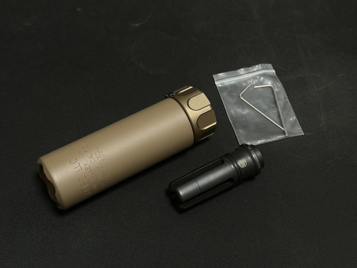 DYTAC/OMG SOCOM Mini2タイプ サイレンサー/ 4Pハイダー DE 検索：URG-I/サプレッサー/Mk18/電動ガン/ガ ...