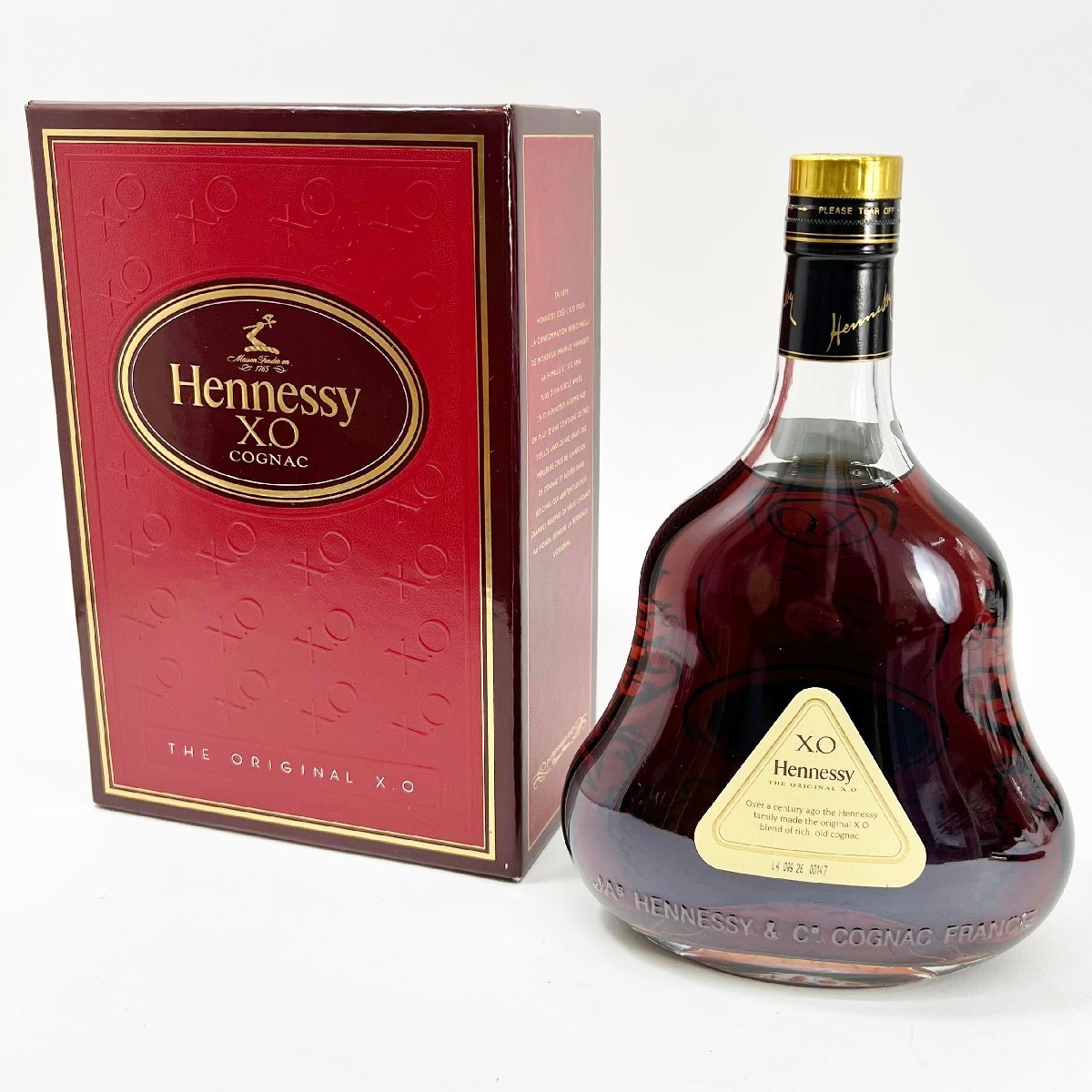 Hennessy ヘネシーTHE ORIGINAL XO 金キャップ クリアボトル 700ml 40% 未開栓 ブランデー コニャック ザ ...