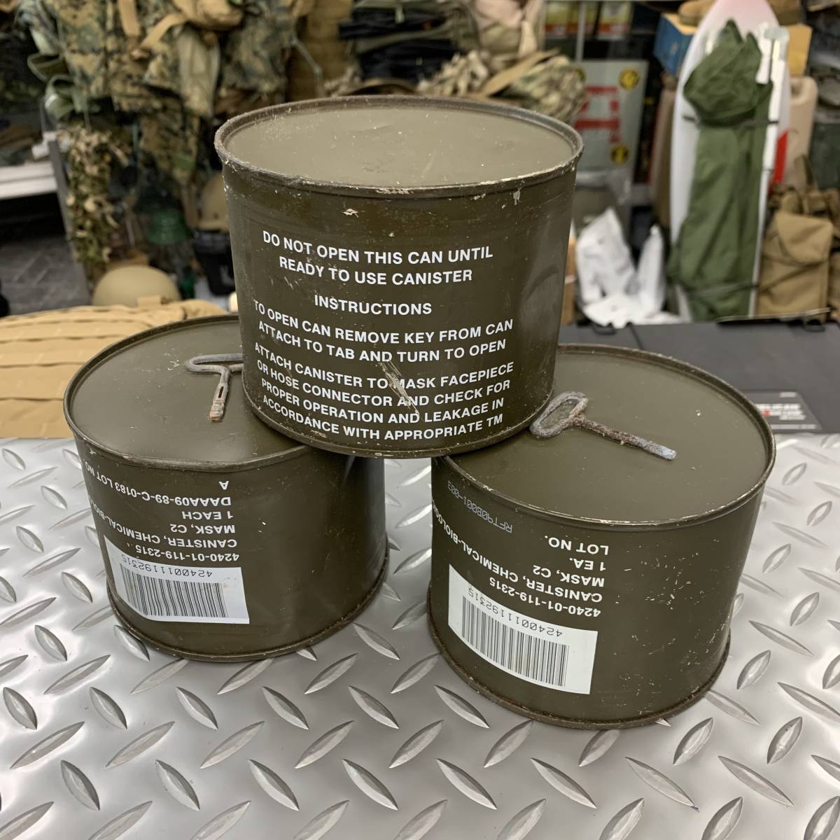米軍実物 M40/MCU-2 C2-Canister ガスマスクキャニスター/3個 mcu avon(個人装備)｜売買されたオークション情報 ...