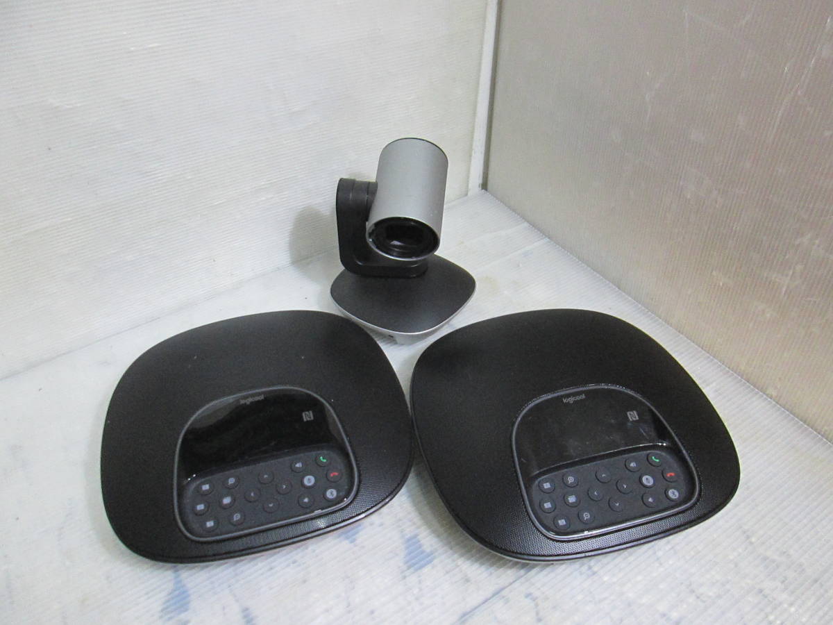 Logicool GROUPビデオ会議システム V-U0036 P/N:886-000063 2台とwebカメラV-U0032 P/N:860 ...