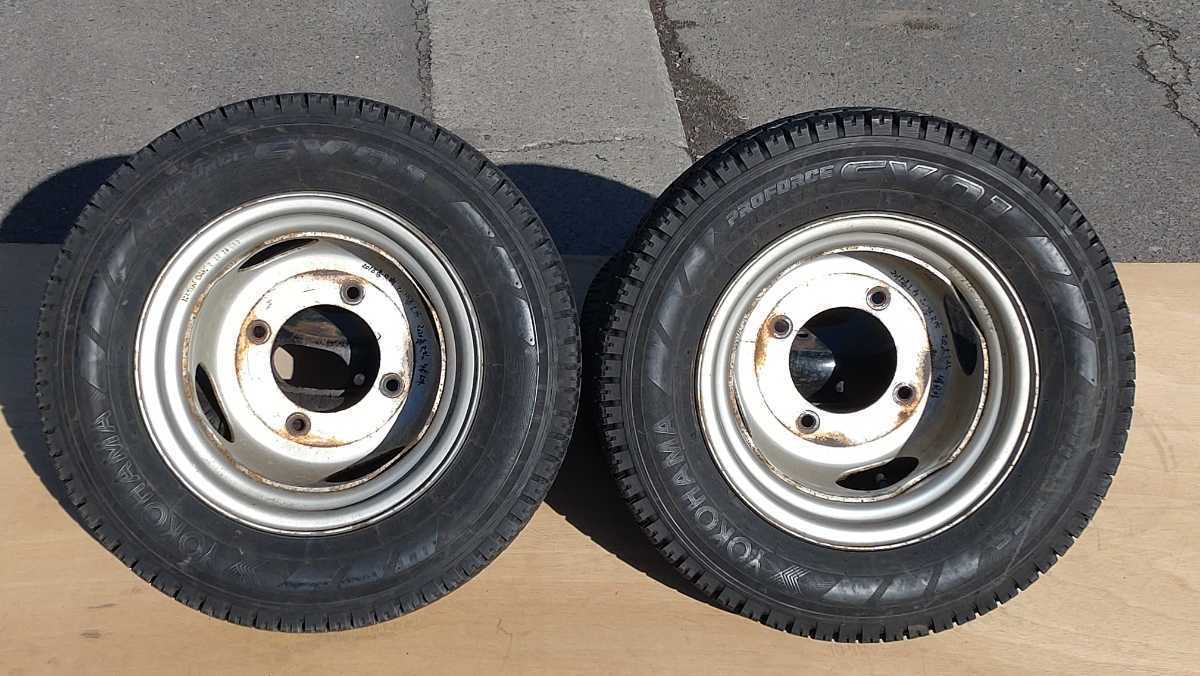 バネット ボンゴ ホイール スタッドレスタイヤ付き 175R14 145R12 6P LT YOKOHAMA SY01 ヨコハマ 後輪ダブル ...
