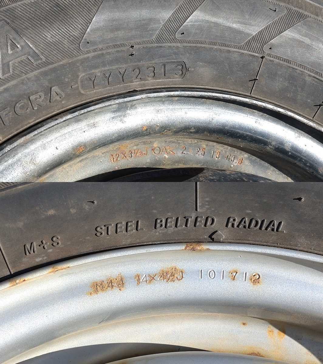 バネット ボンゴ ホイール スタッドレスタイヤ付き 175R14 145R12 6P LT YOKOHAMA SY01 ヨコハマ 後輪ダブル ...