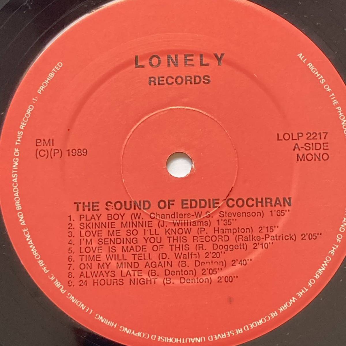 LPレコード Eddie Cochran エディコクラン The Sound Of Eddie Cochran Gene Vincent ...