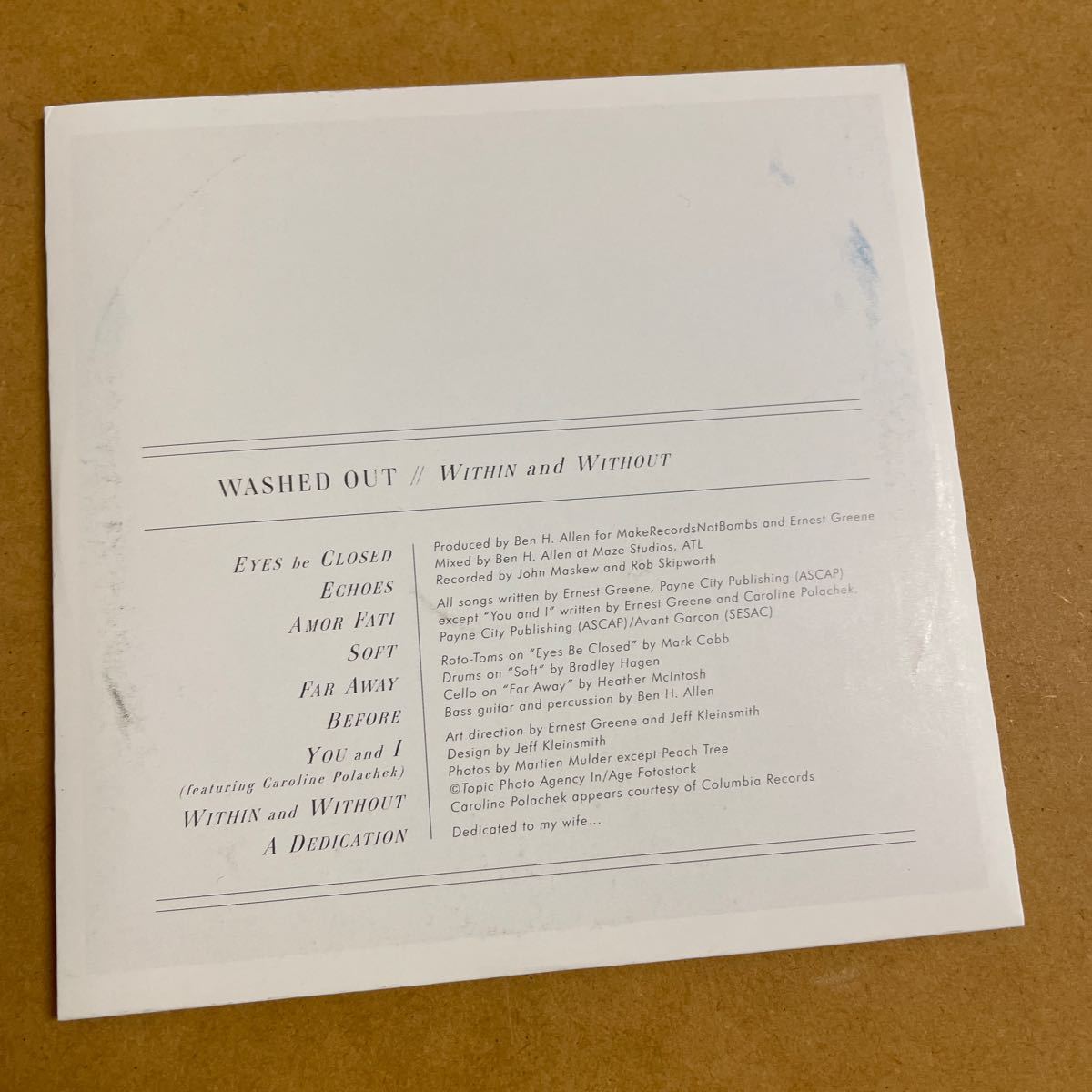 WASHED OUT/WITHIN AND WITHOUT SUB POP輸入盤 チルウェイヴ/グローファイ名盤Chillwave/Glo ...