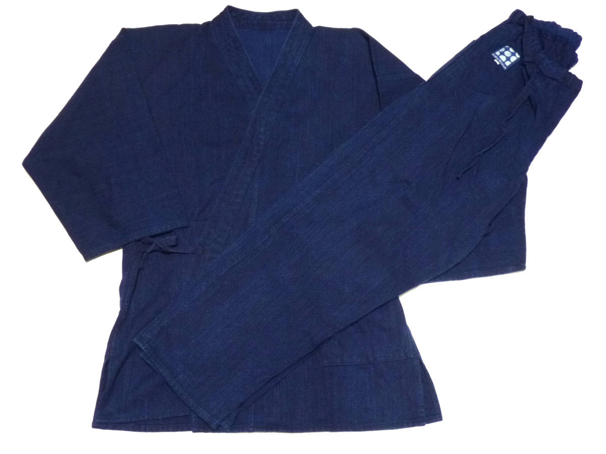 Bushu Process 野川染織工業 武州の藍染め 刺し子作務衣 上下 セット 上着 パンツ L(作務衣)｜売買されたオークション情報 ...