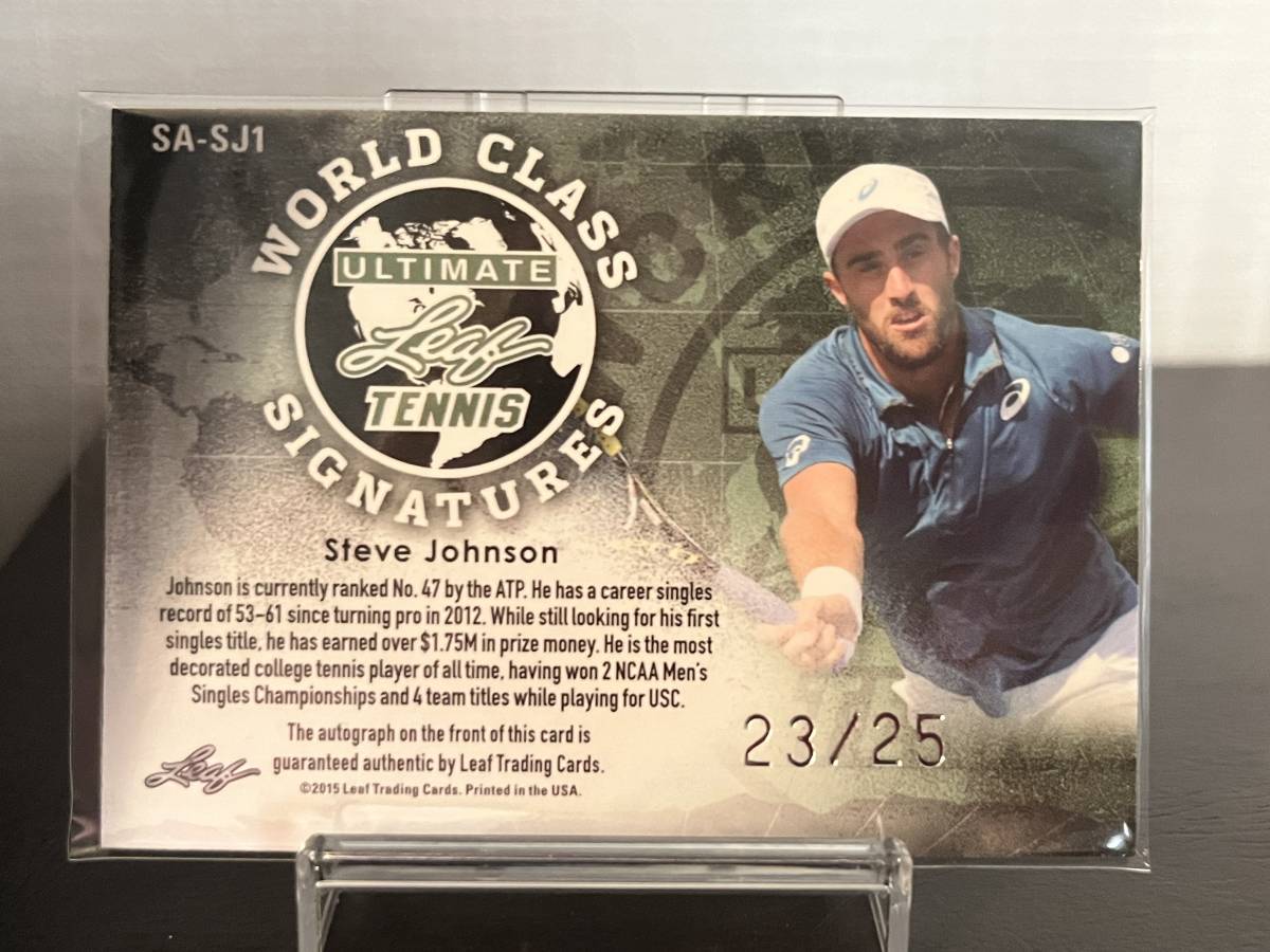 STEVE JOHNSON 2015 LEAF Autograph Auto tennis 直筆サインカード テニス スティーブ ジョンソン ...