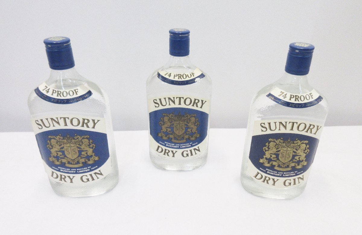 未開栓 スピリッツ 3本セット SUNTRY サントリー DRY JIN ドライジン 74PROOF 720ml 37% / ヴィンテージ ...