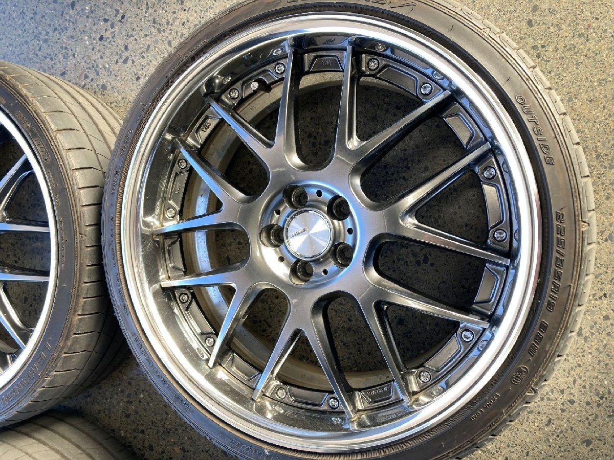 WORK Lanvec LM7 ワーク ランベック LM7 19インチ 8.0J+40 ダンロップ ルマン5 225/35R19 4本セット プリウス 50 など(ラジアルタイヤ)｜売買された ...