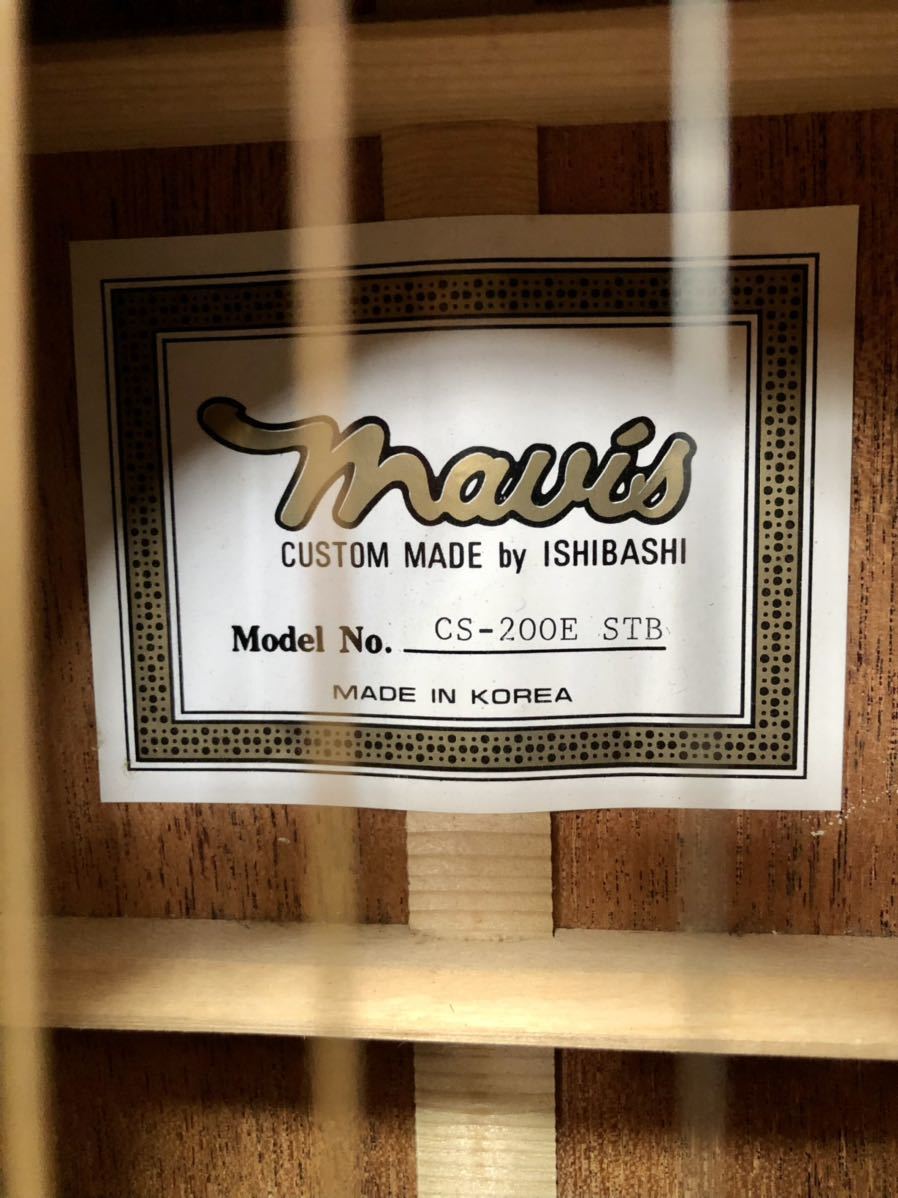 Mavis CUSTOM MADE by ISHIBASHI CS-200E STB メイビス エレアコギター(本体)｜売買されたオークション ...