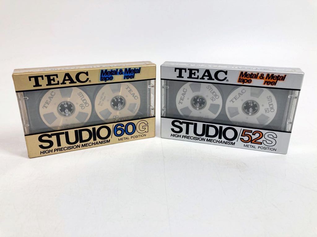 K3-24 TEAC＜STUDIO 60G / STUDIO 52S METAL 2本まとめ＞メタルポジションオープンリール型 ゴールド ...