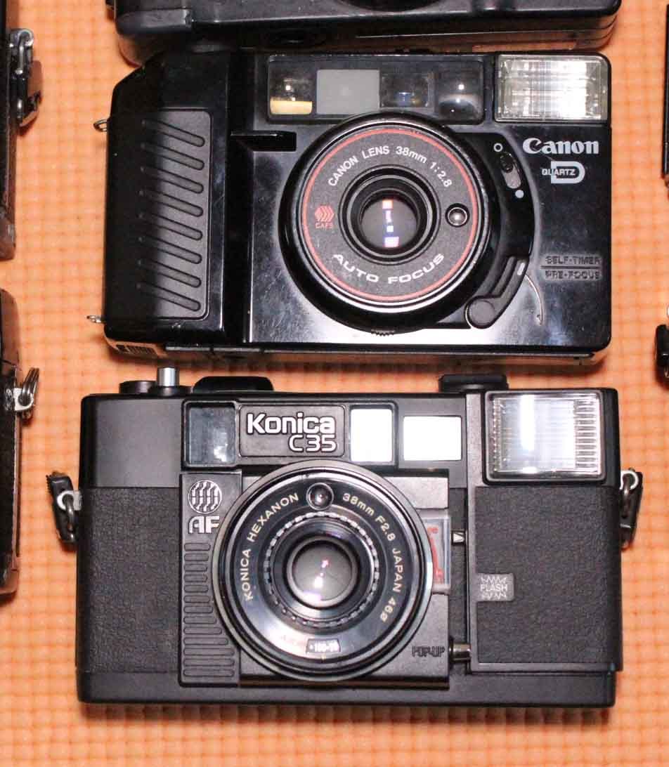 カメラ まとめて10台 Konica C35 EF AF MFD Z-up 80 canon Autoboy 2 A A35 OLYMPUS ...