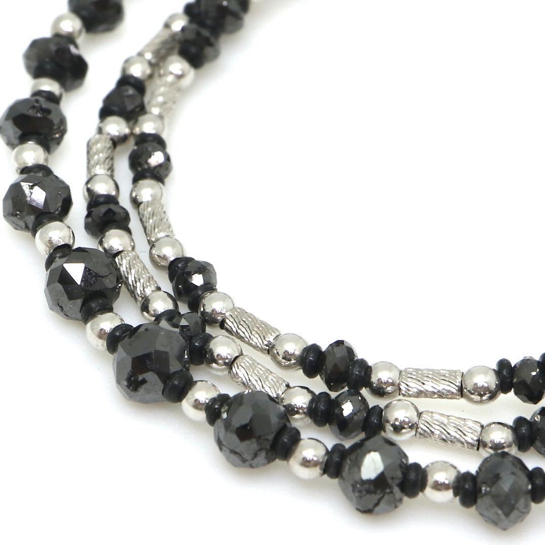 K18WG 天然ブラックダイヤモンドネックレス A 5.0g 39.5cm diamond 9.0ct necklace ジュエリー jewelry EB7(ホワイトゴールド)｜売買された ...