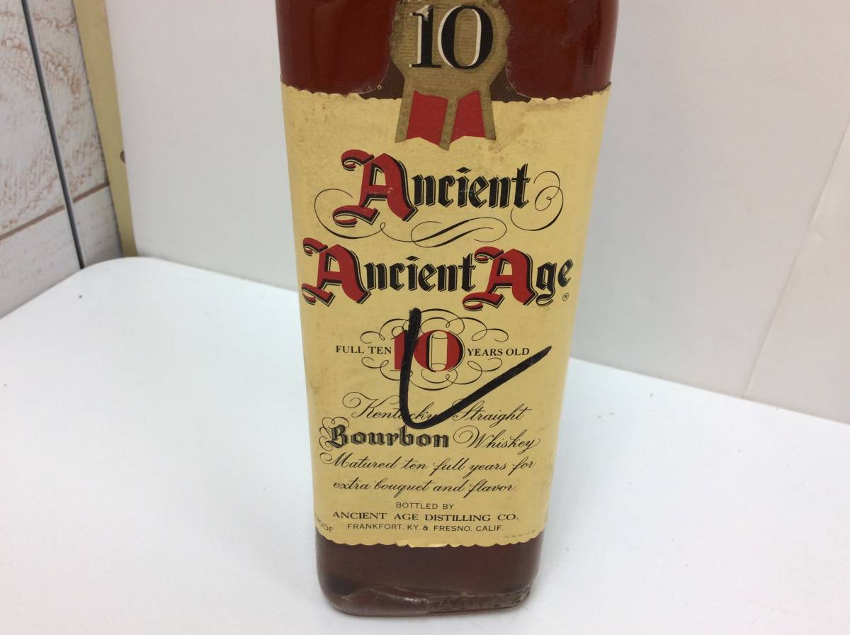 4975 古酒 未開栓 AAA ANCIENT AGE エンシェント エイジ 10年 BOURBON バーボン WHISKEY ウィスキー ...