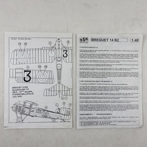 未組立品 ハイテック 1/48 ブレゲー 14 B2 プラモデル sp-014-724(その他)｜売買されたオークション情報、yahooの商品 ...