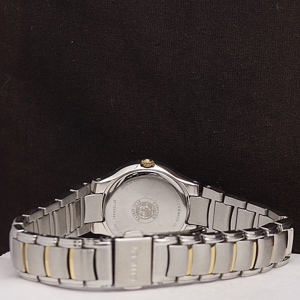 1円 稼働 箱付 シチズン ソーラー E013-S075025 エコドライブ ホワイトシェル文字盤 石付 デイト レディース腕時計 0055000KNZ(シチズン)｜売買されたオークション情報 ...