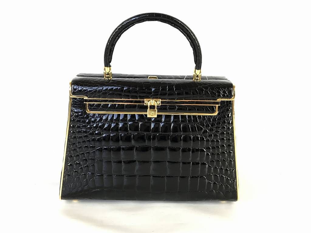 1円 コンテス クロコダイル ハンドバッグ ブラック HV133(クロコダイル)｜売買されたオークション情報、yahooの商品情報をアーカイブ ...