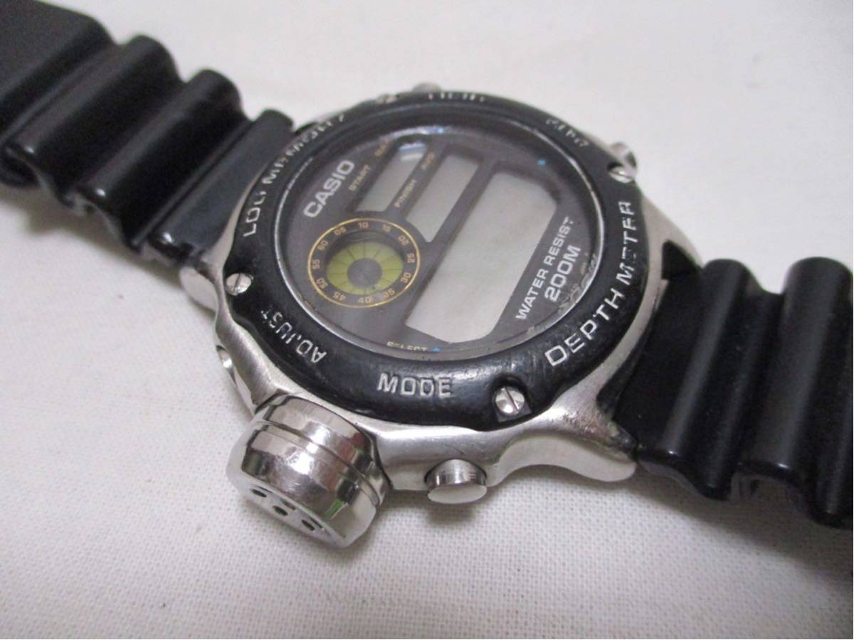 M230616ONP CASIO カシオ DEP-510 LOG MEMORY DEPTH METER メンズ 腕時計 クォーツ デジタル ブラック×シルバー ヤフオクおてがる発送(カシオ ...