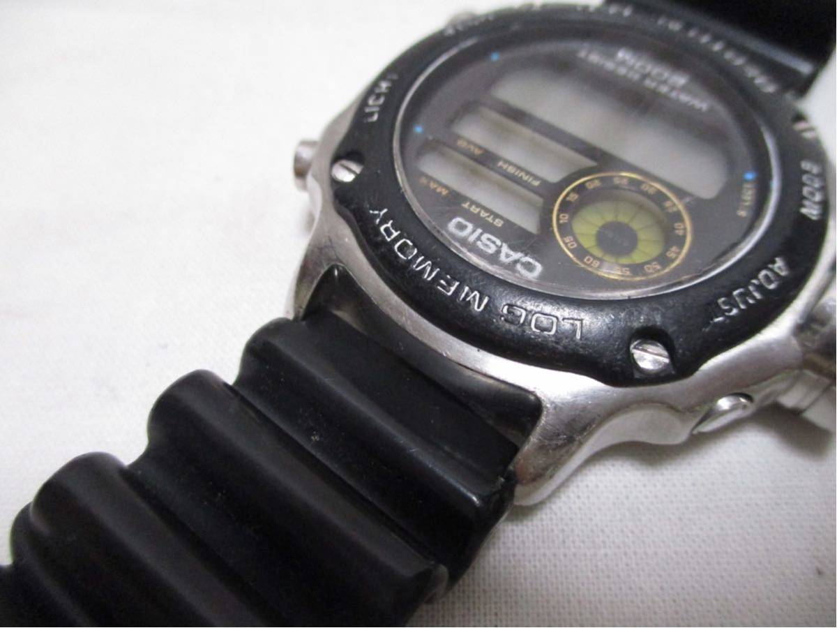 M230616ONP CASIO カシオ DEP-510 LOG MEMORY DEPTH METER メンズ 腕時計 クォーツ デジタル ブラック×シルバー ヤフオクおてがる発送(カシオ ...