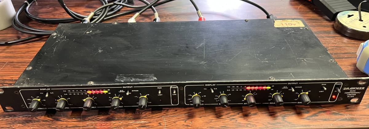 DRAWMER DUAL COMPRESSOR/LIMITER DL221 ドローマー コンプリミッター 1U 通電 音出し確認済 ...