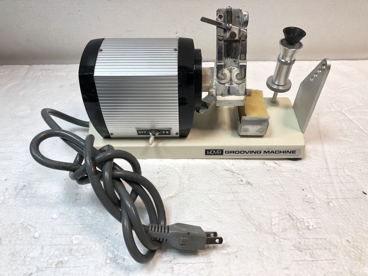 H3-26278 HOYA GROOVING MACHINE グルービングマシン 眼鏡レンズ 溝切り 溝堀機(その他)｜売買されたオークション ...