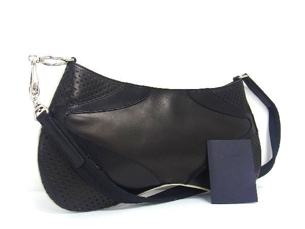 1円 PRADA プラダ レザー ワンショルダー ショルダーバッグ 肩掛け レディース ブラック系 AM5172(ショルダーバッグ)｜売買され ...