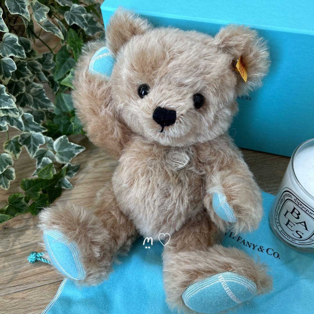 ティファニー シュタイフ ラブクラシックテディベア ぬいぐるみ コラボ くま インテリア TIFFANY&Co. Steiff(ティファニー ...