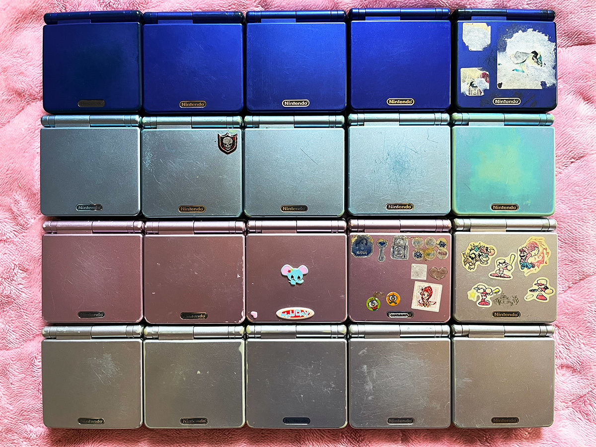 み ゲームボーイアドバンスSP 20台セット 本体 まとめ 大量 ジャンク AGS-001 GBA SP junk nintendo GAME ...
