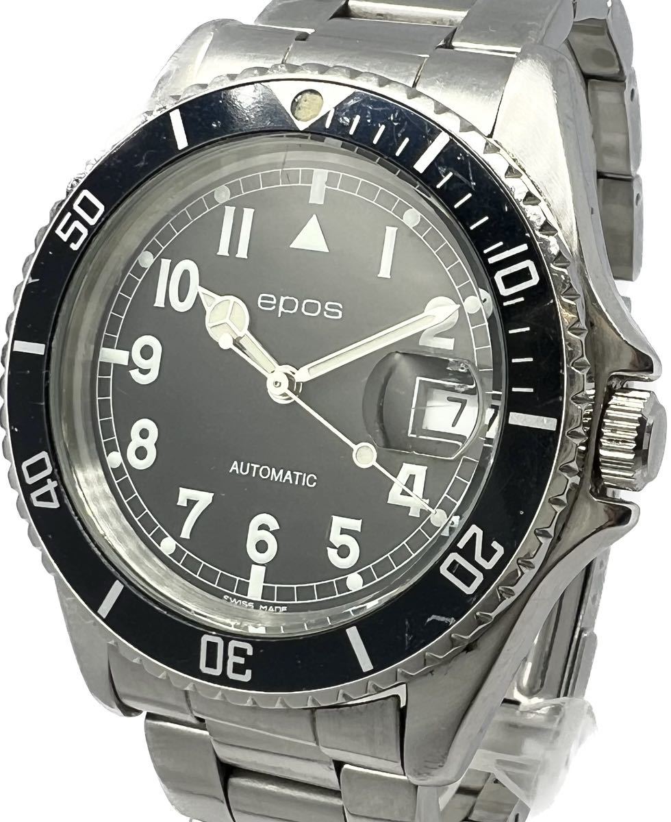 1円〜 H epos エポス 3241 ダイバーモデル メンズ 自動巻き デイト ブラックアラビアダイヤル アンティーク 時計 31864786(3針＋カレンダー)｜売買されたオークション情報 ...