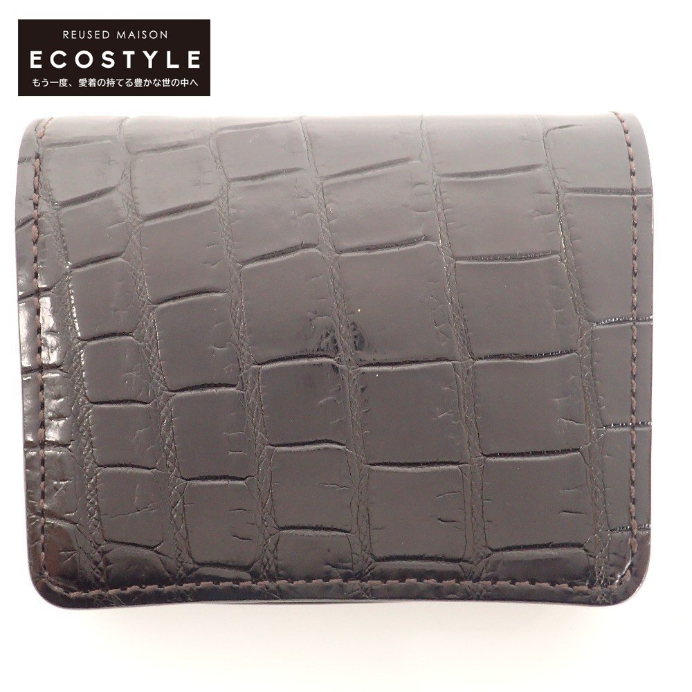 WILDSWANS x Satoru Furuse Walkers ウォーカーズシリーズ KF-003 CRC BK クロコダイルレザー ミニ財布(二つ折り財布（小銭入れあり）)｜売買された ...