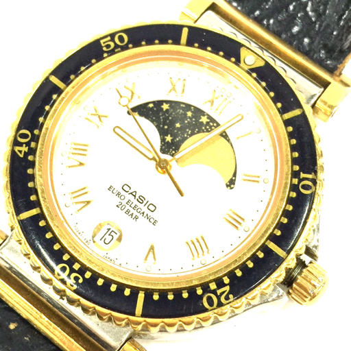 カシオ ユーロエレガンス ムーンフェイズ ラウンド デイト メンズ腕時計 CASIO MD-603 QR084-153(その他)｜売買された ...